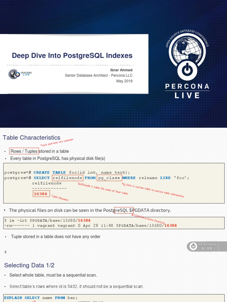 A Deep Dive Into PostgreSQL Indexing | PDF | Database Index ...