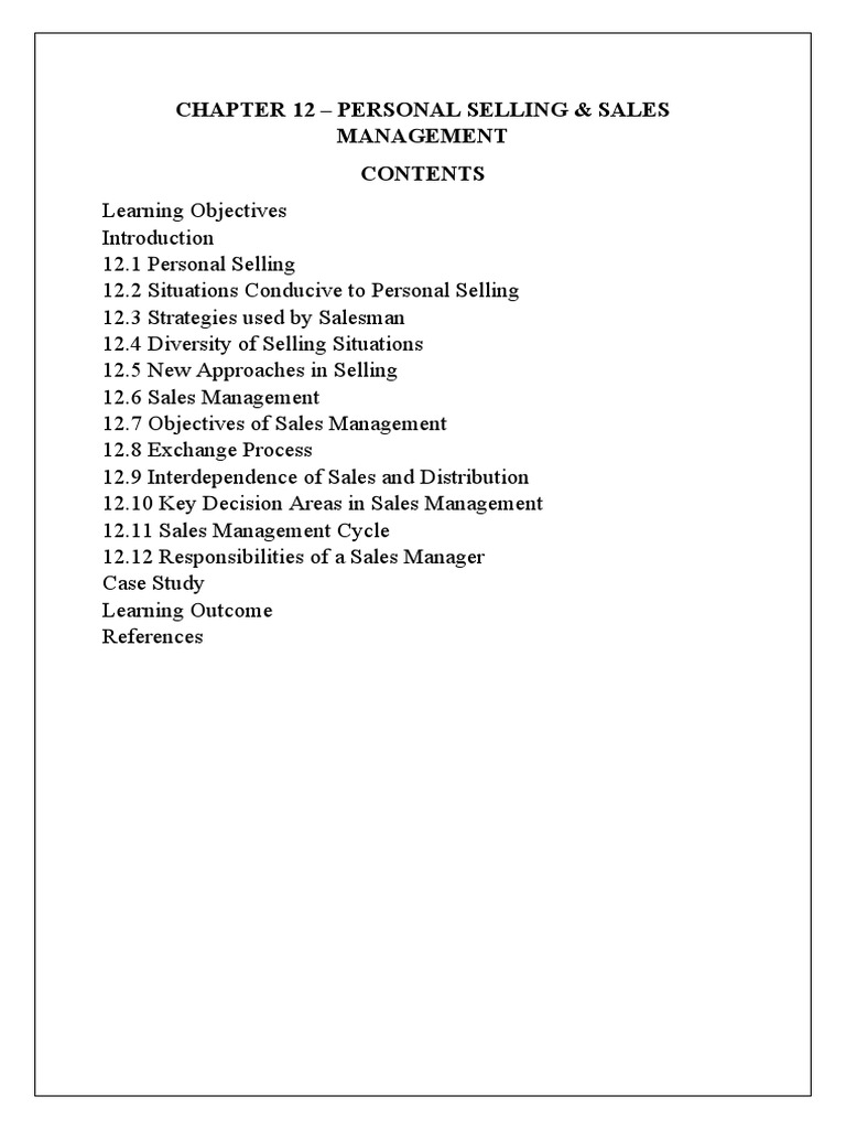 Understanding the Fundamentals of Personal Selling and Sales Management ...