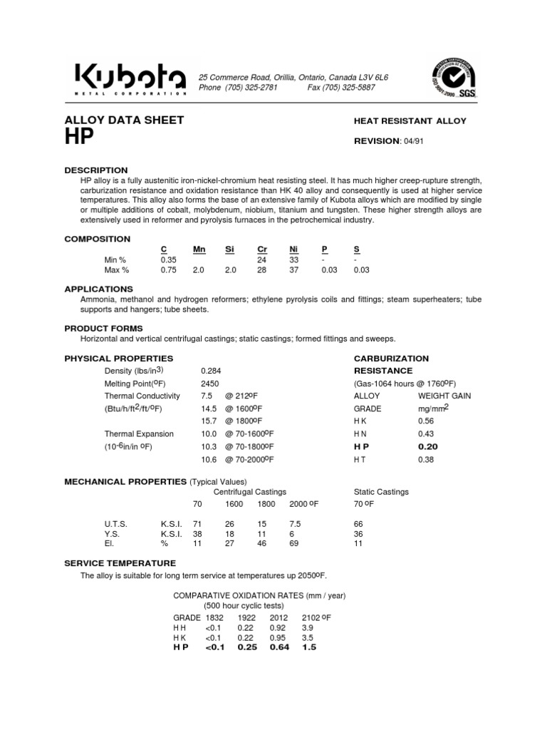 Astm A-297 HP | PDF | Alloy | Steel