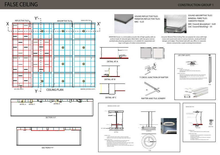 Construction Group 1: Ceiling Plan | PDF | Tile | Ceiling