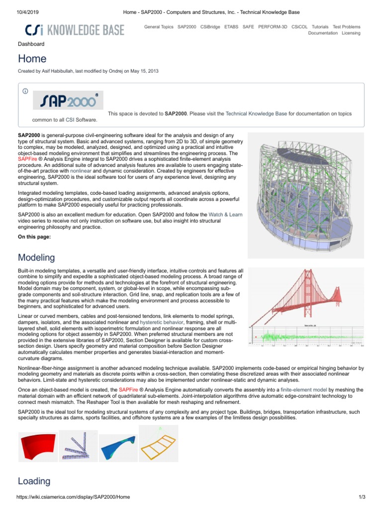 CSI - SAP2000 Technical Knowledge Base | PDF | Buckling | Nonlinear System