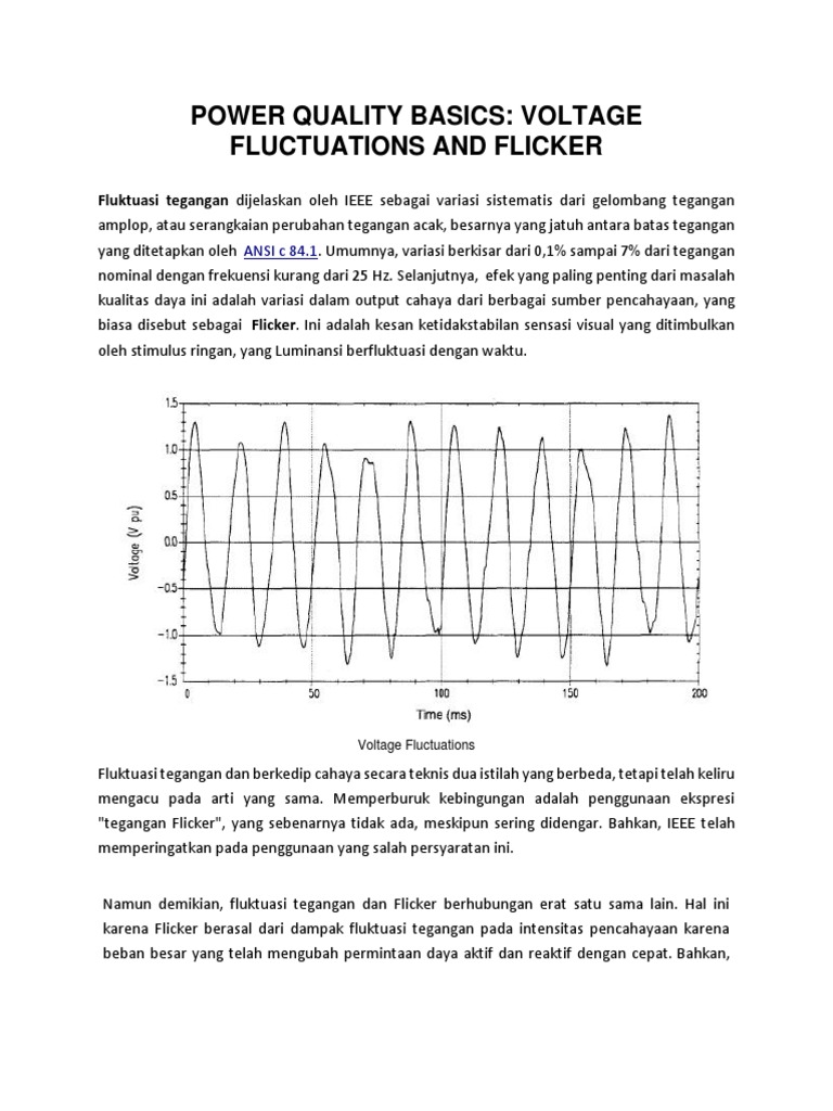 KS01 Power Quality Voltage Fluctuation and Flicker | PDF