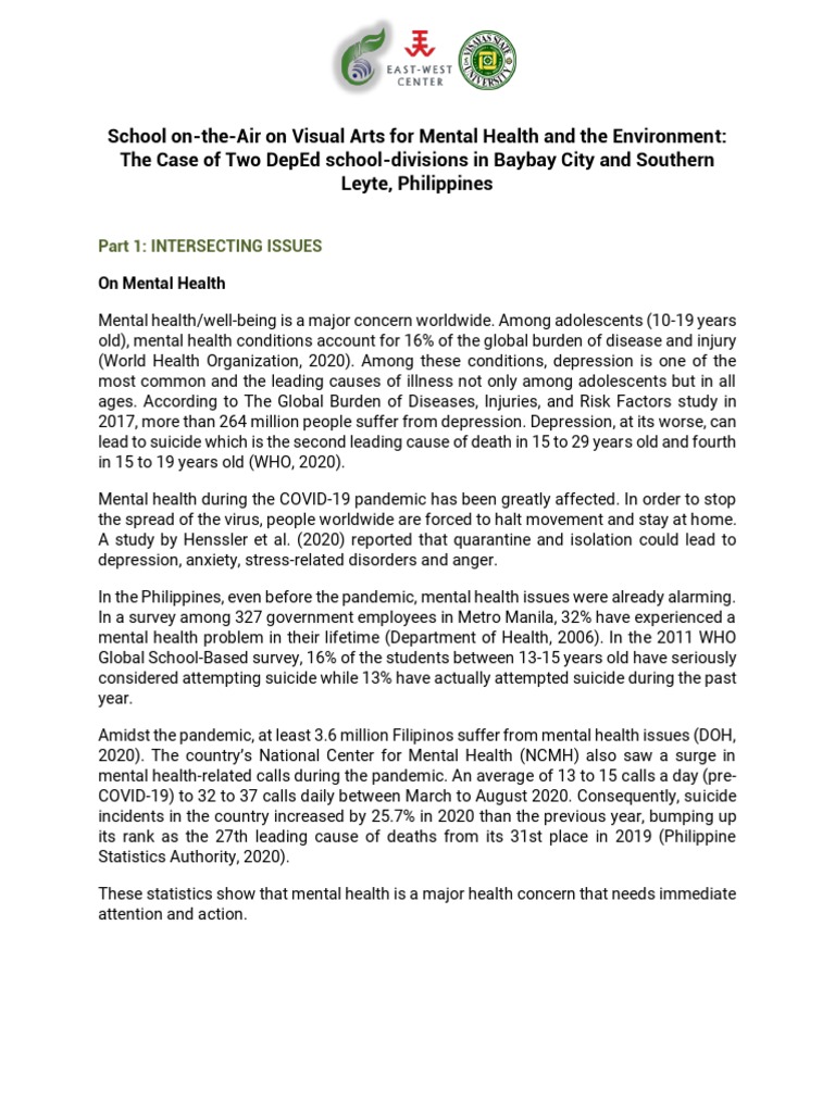 Final SOA Case Study 2021 | PDF | World Health Organization | Mental Health
