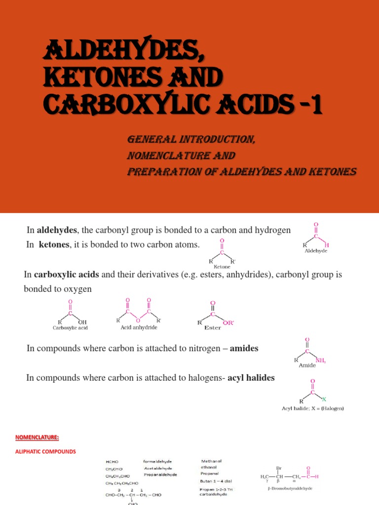 Aldehydes and Ketones - 1-Merged | PDF | Aldehyde | Ketone