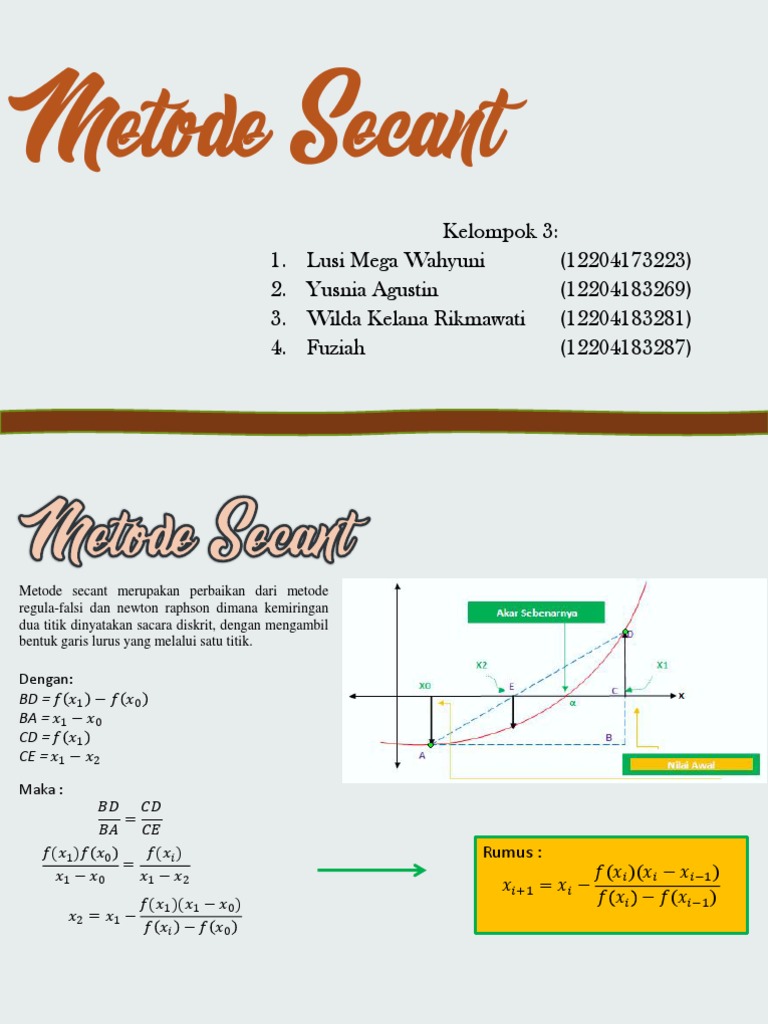 Materi Metode Secant | PDF