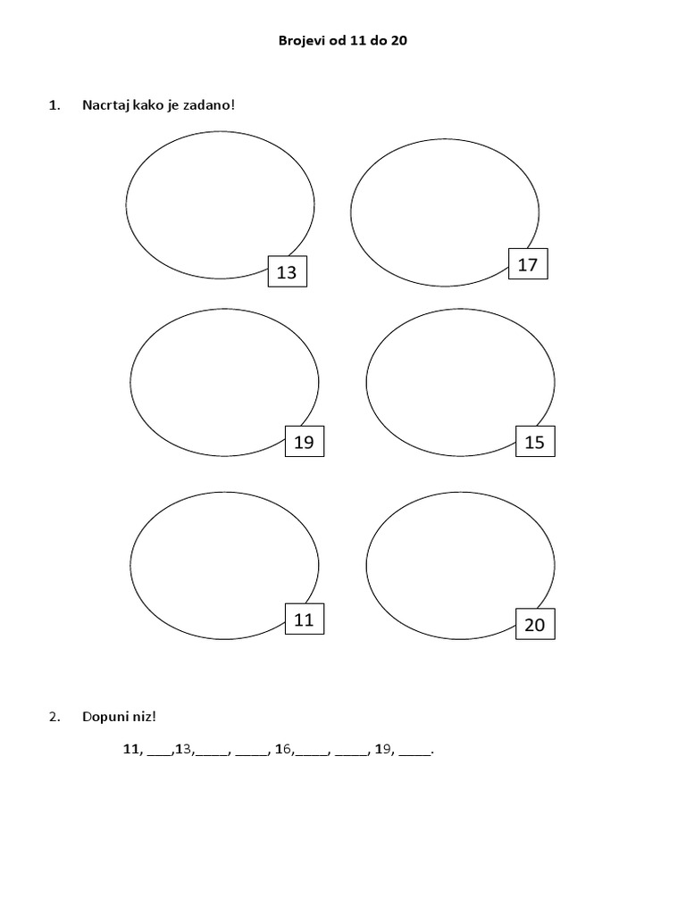NL - Brojevi Do 20 | PDF