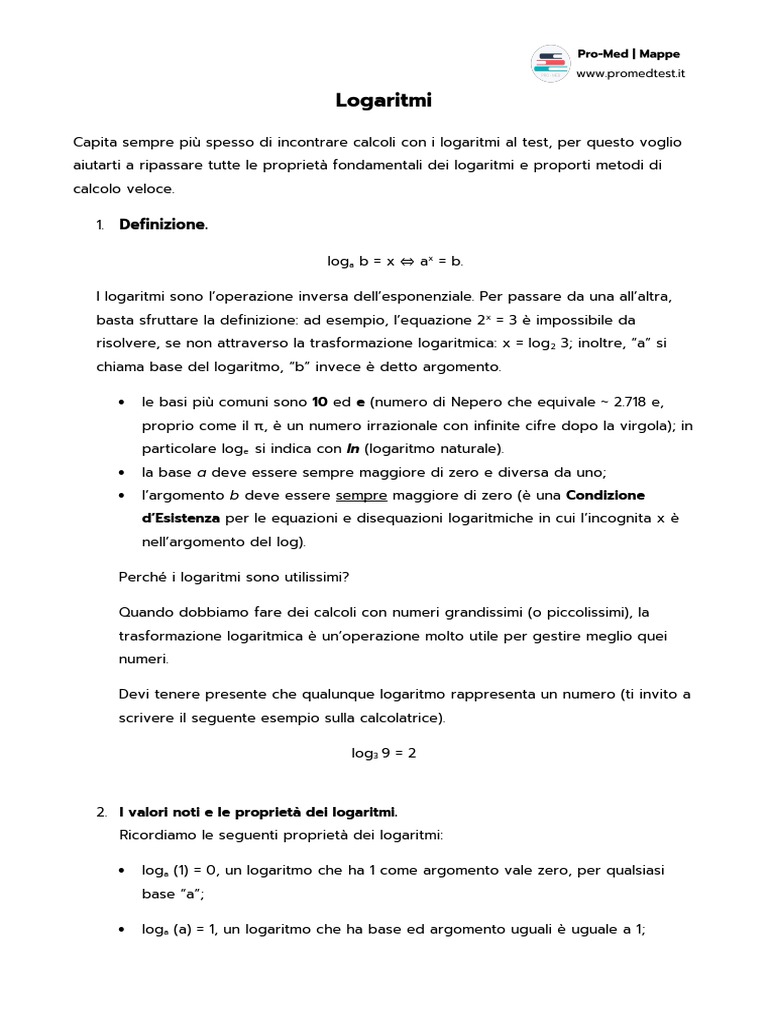 LOGARITMI | PDF