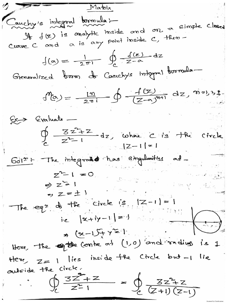 Cauchy Integral Formula PDF | PDF