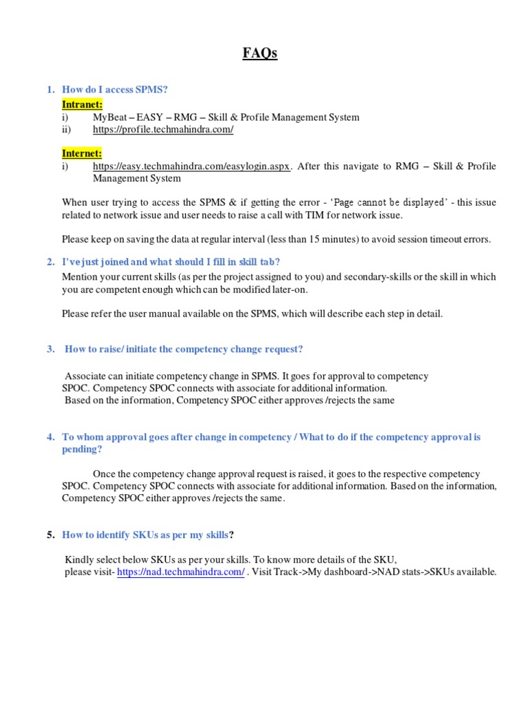 Accessing Oracle SPMS: FAQs | PDF | Computers