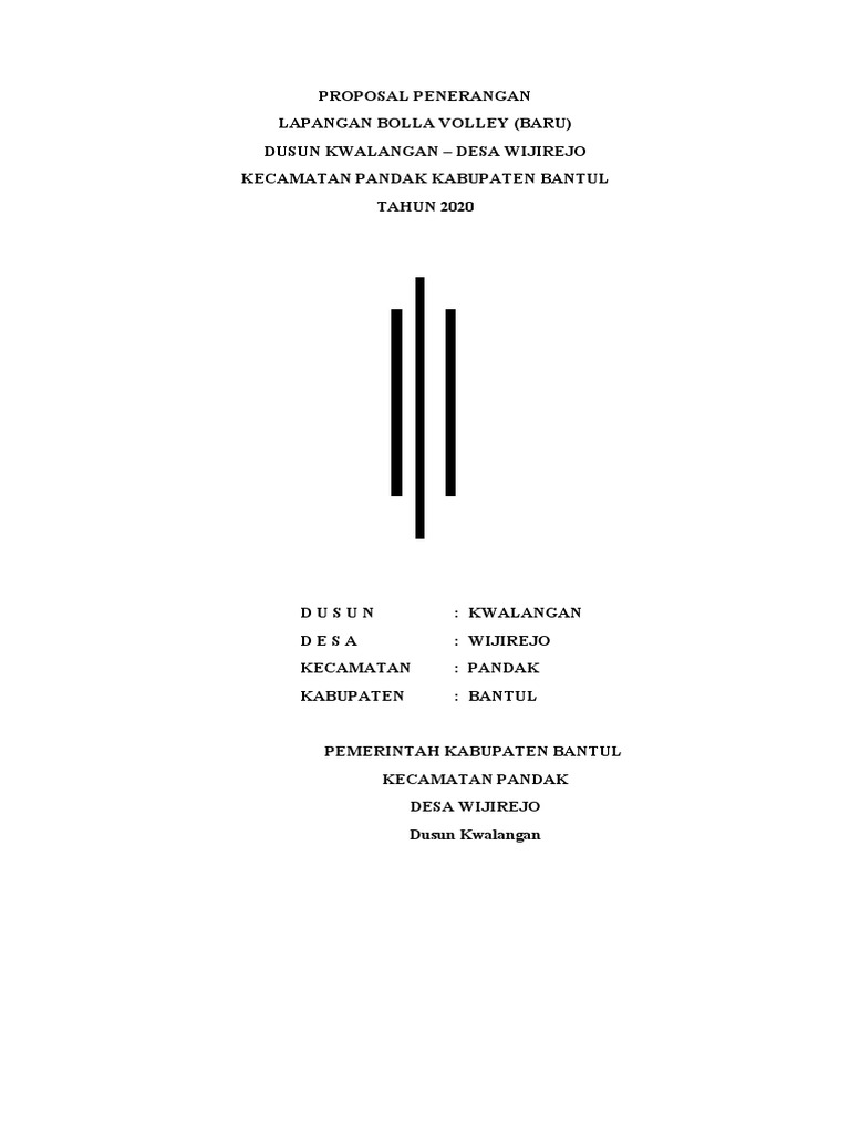 Proposal Penerangan Lapangan Volley | PDF