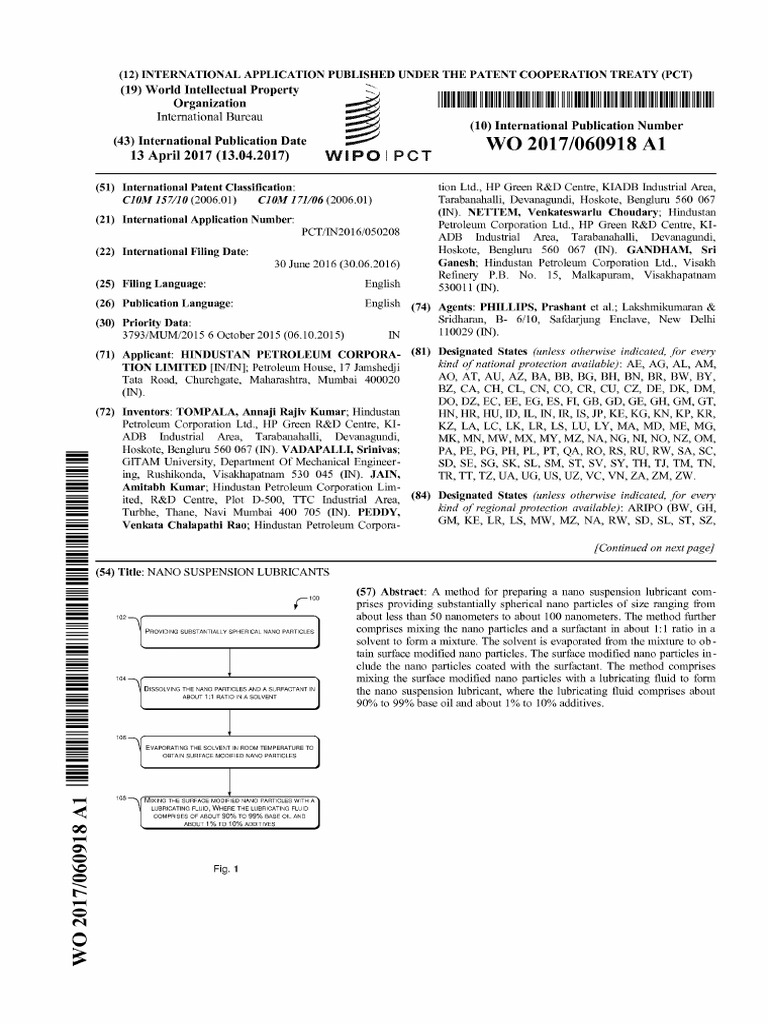 HPCL Original Patent Document | PDF