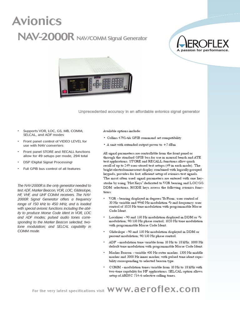 Nav 2000 | PDF | Modulation | Avionics