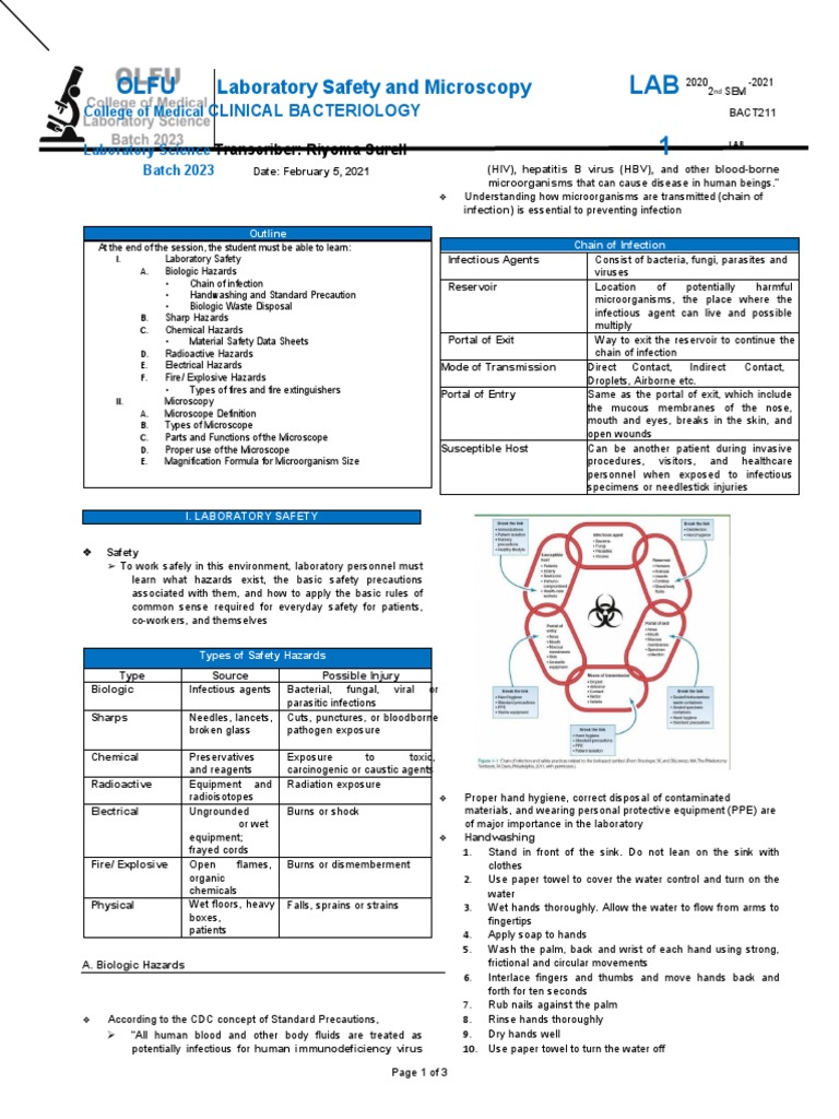 Clinical Bacteriology Laboratory | PDF | Infection | Transmission ...