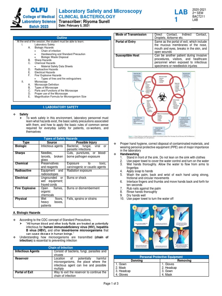 Bact Lab All | PDF | Infection | Microscope