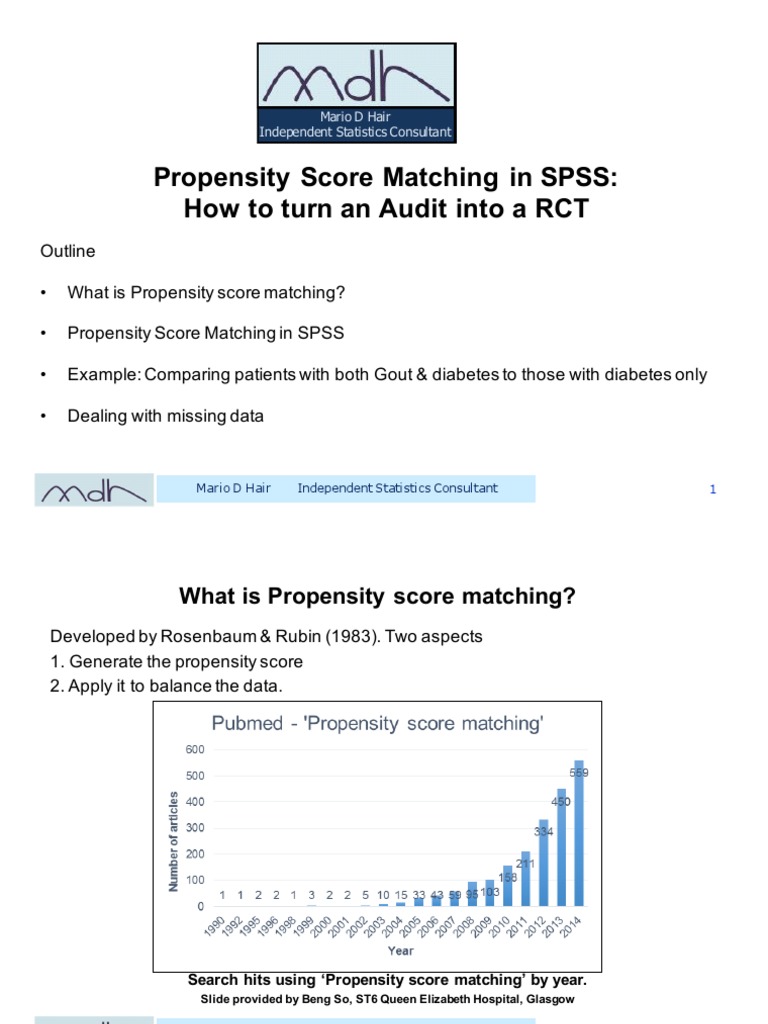Propensity Score Matching Guide | PDF | Dependent And Independent Variables | Statistics