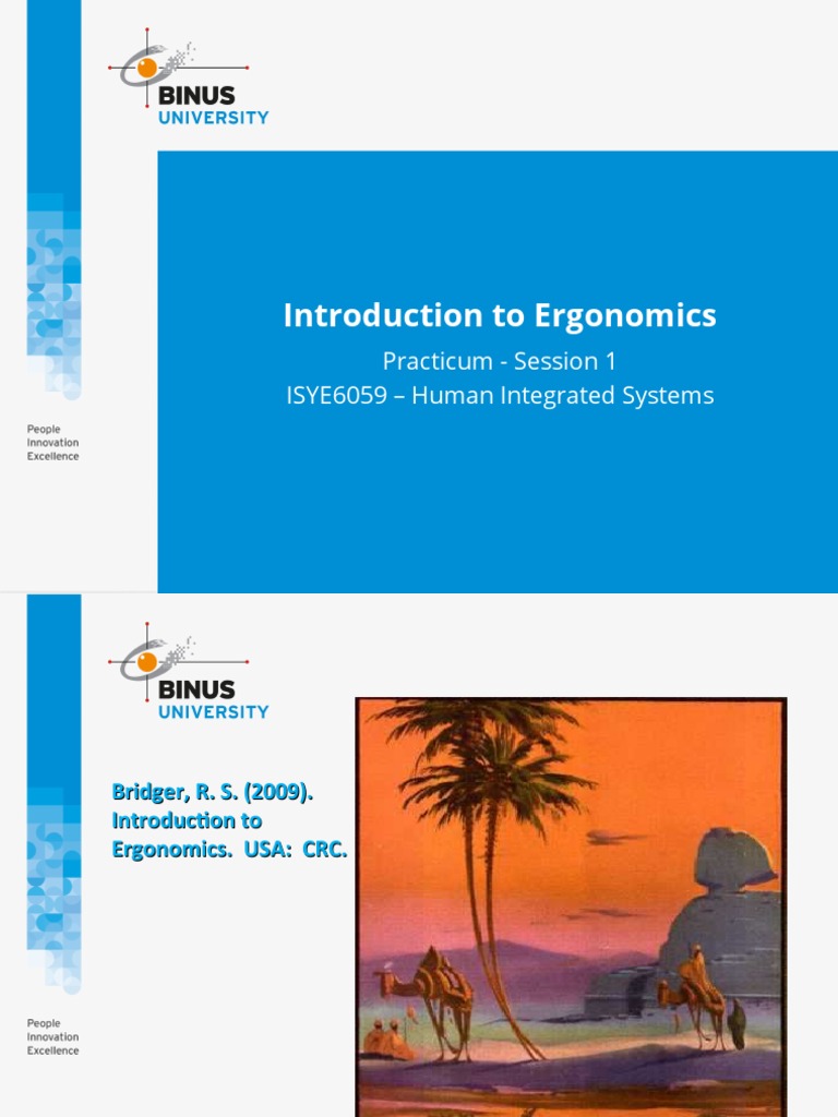 Introduction To Ergonomics | PDF | Human Factors And Ergonomics | System