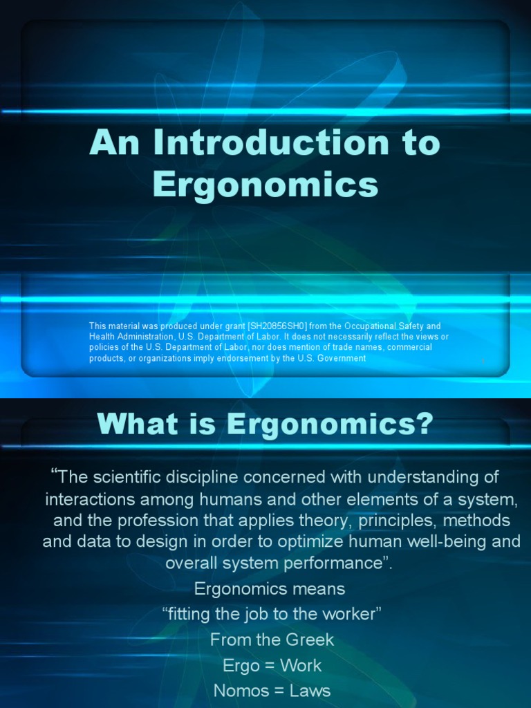 HC09 Ergonomics | PDF | Human Factors And Ergonomics | Occupational ...