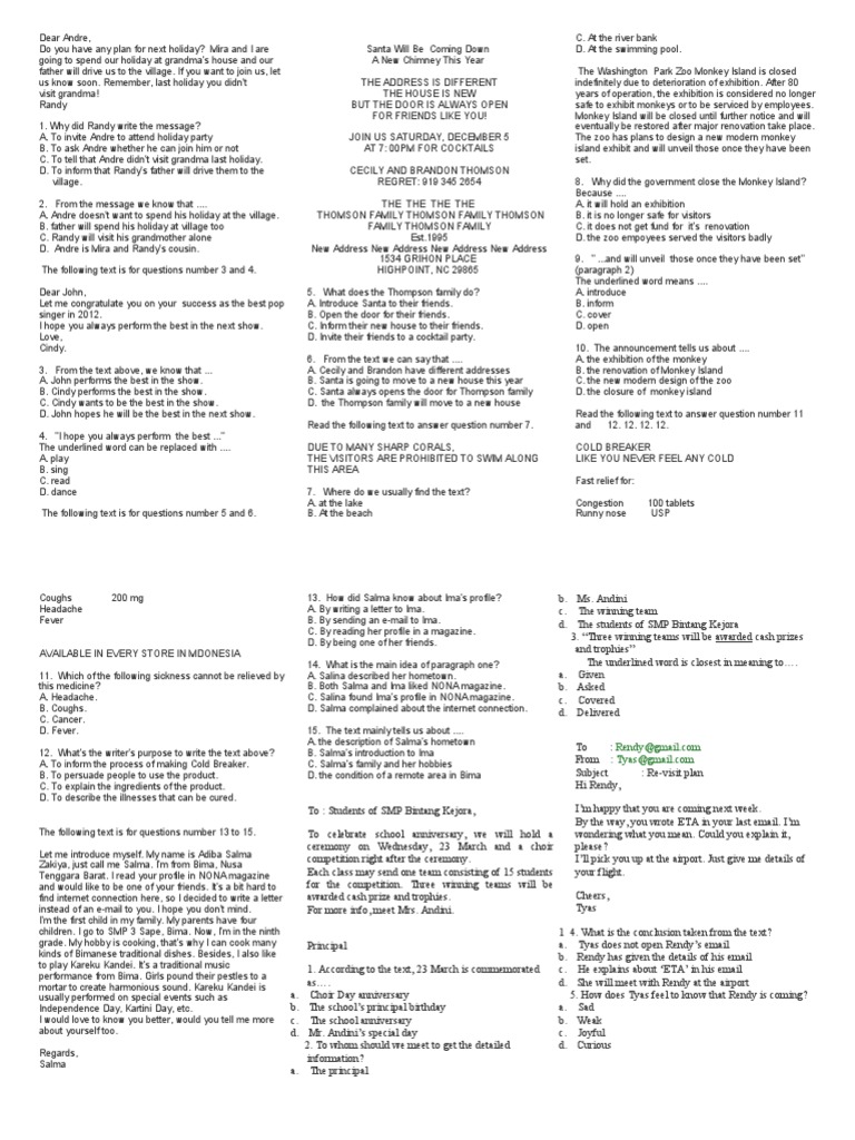 Functional Text Exercise | PDF