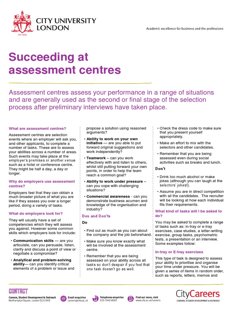 Succeed at Assessment Centres | PDF | Case Study | Recruitment