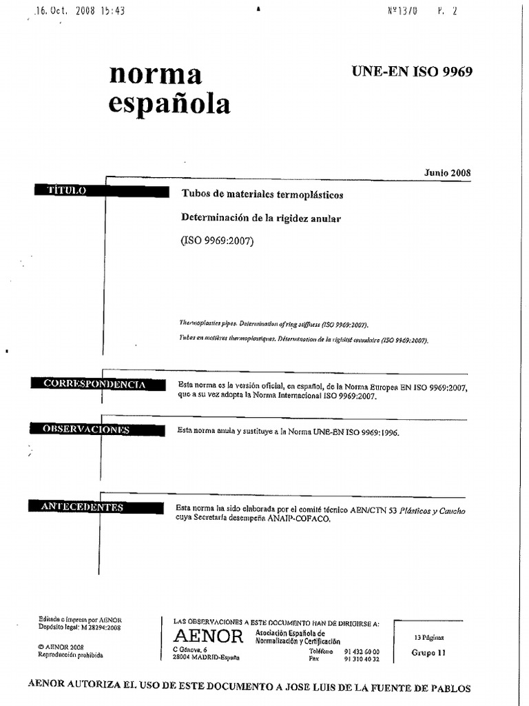 Norma Une-En Iso 9969 (Rigidez Angular) | PDF