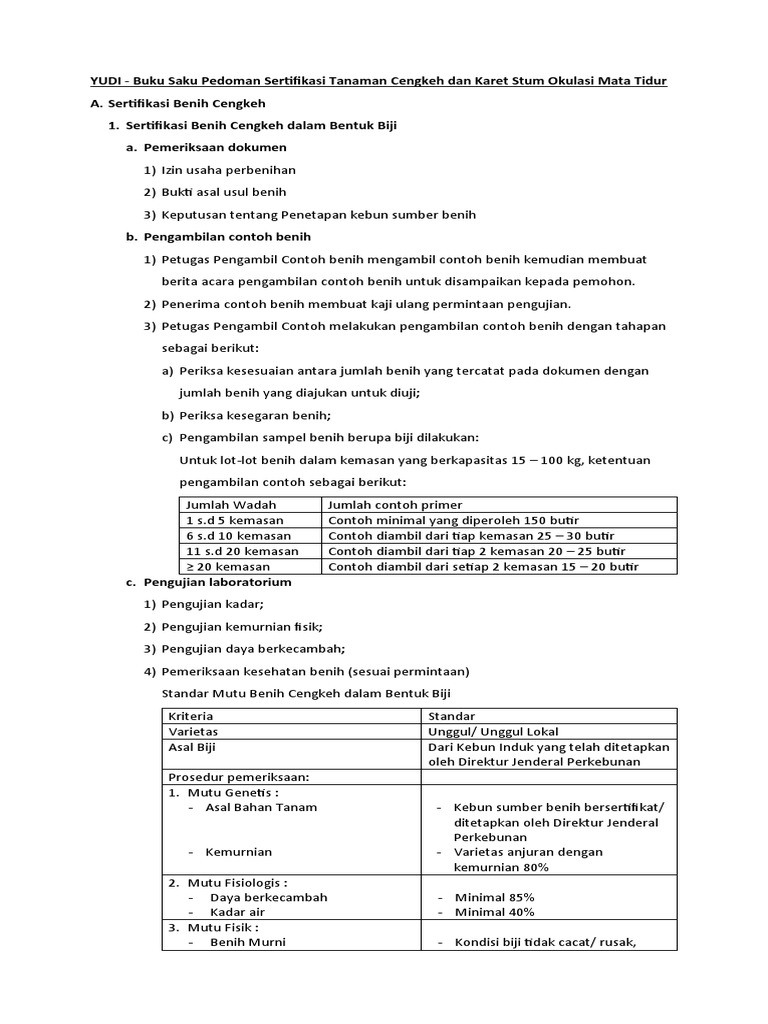 YUDI - Buku Saku Pedoman Sertifikasi Tanaman Cengkeh Dan Karet Stum ...