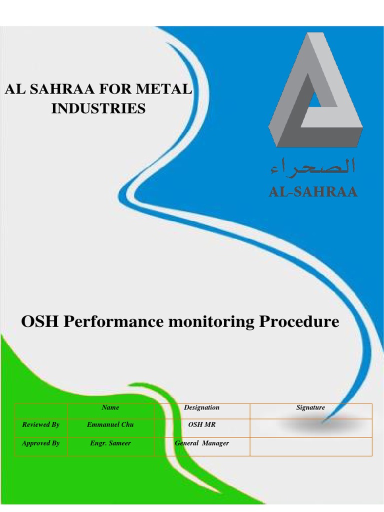 ASMI-OSHMS-PR-13 - OSH Performance Monitoring Procedure | PDF ...