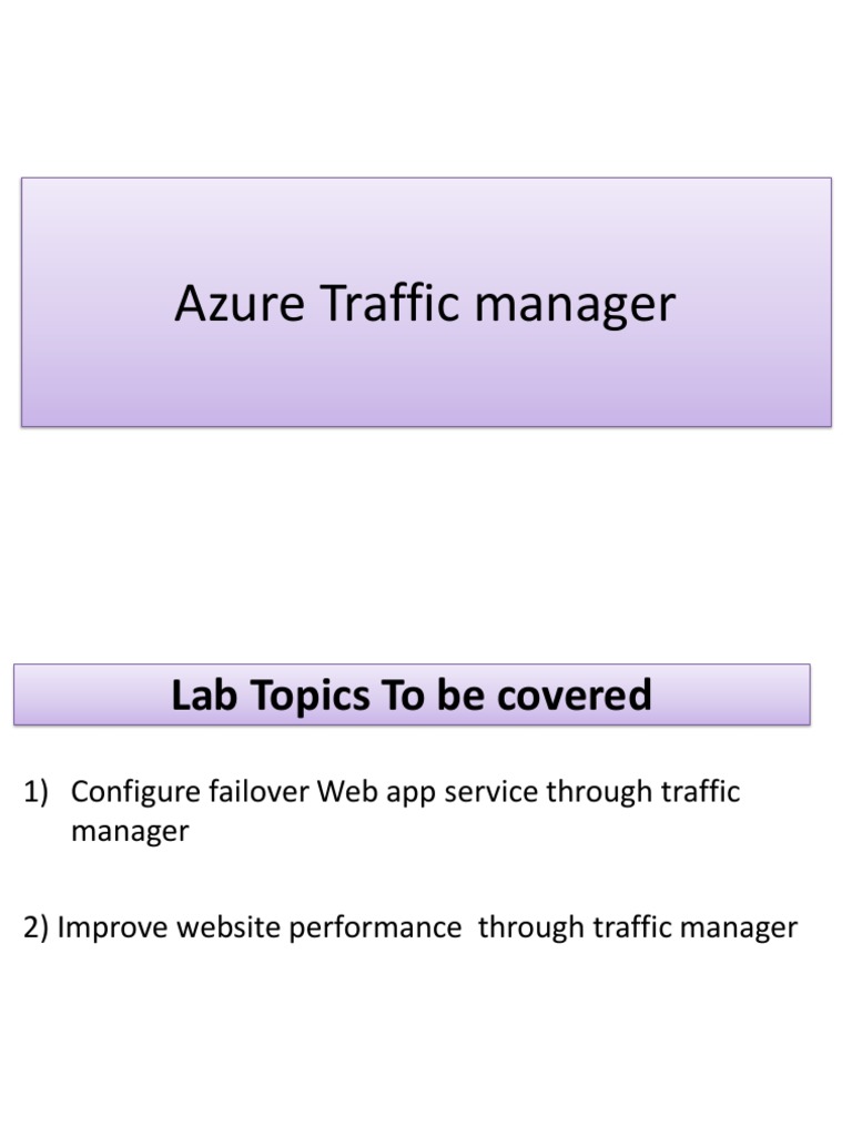 14) Traffic Manager-Priority and Performance Based | PDF