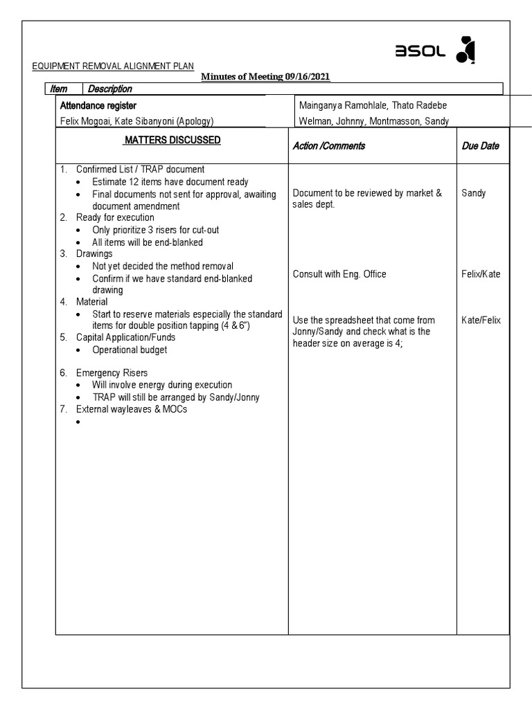 Alignment Meeting 16 Sep 2021 | PDF