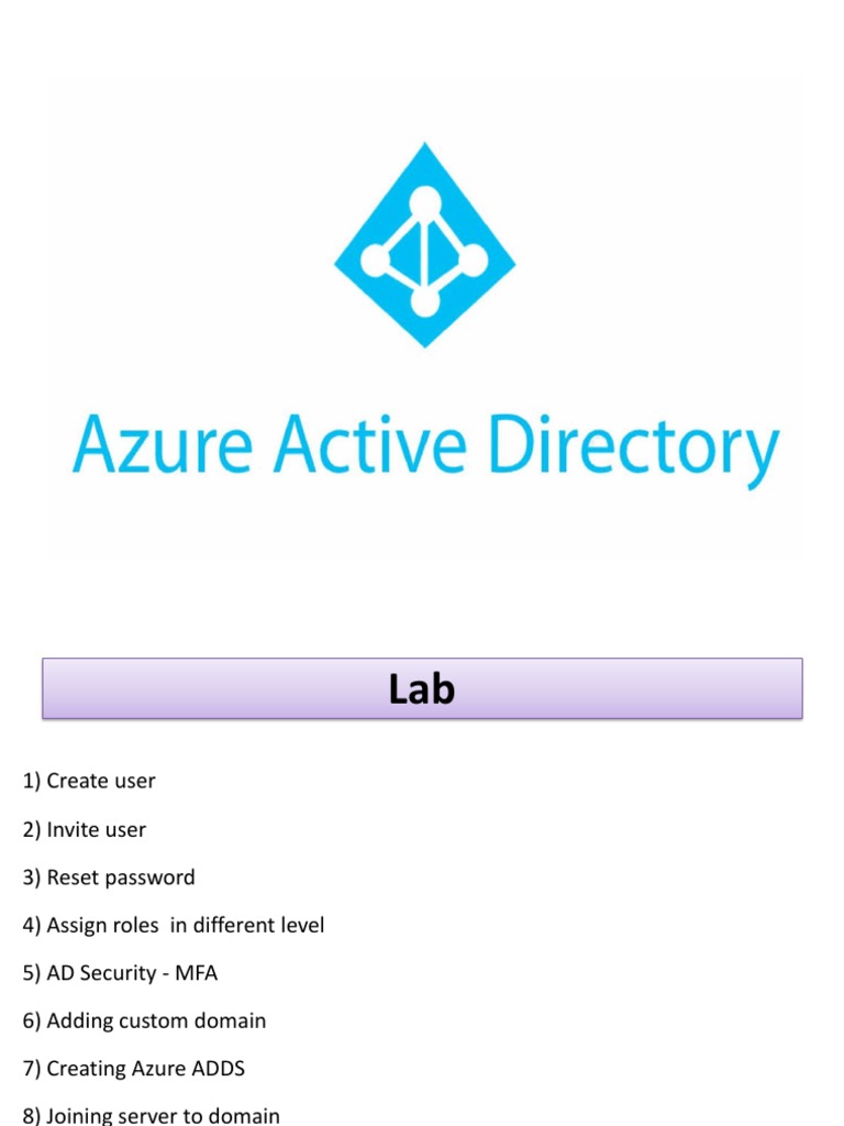 15) Azure AD and IAM | PDF | Active Directory | Cloud Computing
