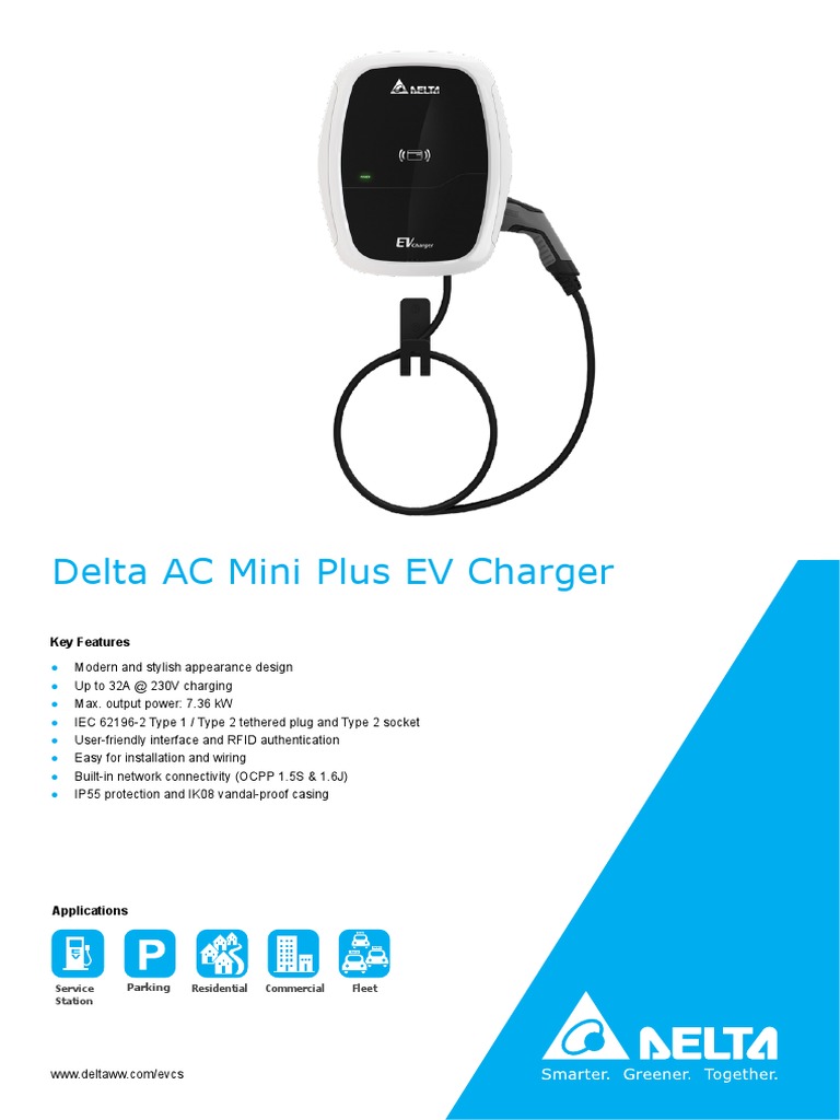 Delta AC Mini Plus EV Charger: Key Features | PDF | Manufactured Goods ...