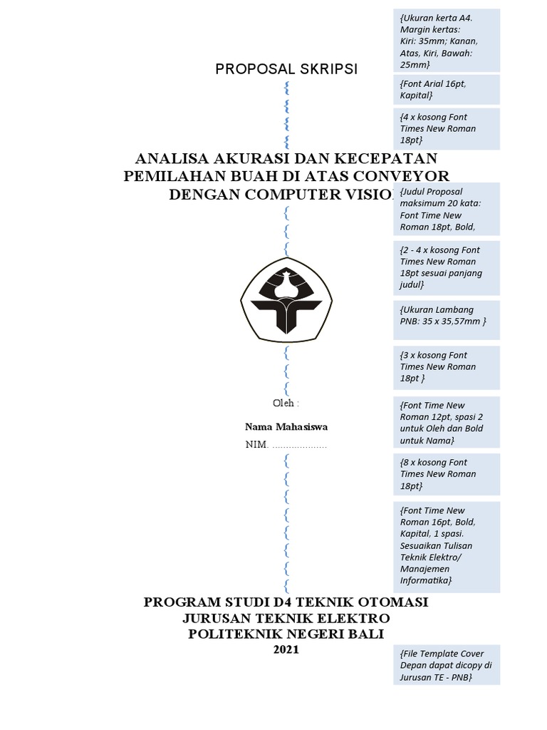 Pedoman Proposal Skripsi D4 Teknik Otomasi V.1.6 | PDF
