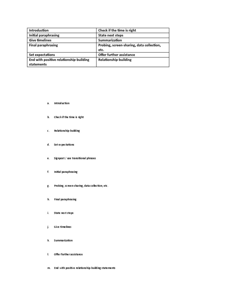 Call Structure and Relationship Building | PDF