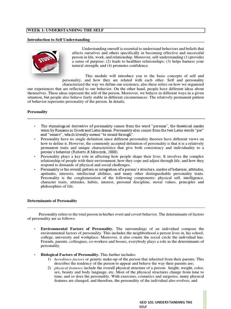 Lesson 1 GED101 | PDF | Extraversion And Introversion | Psychological Theories