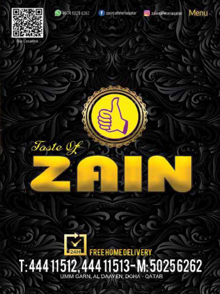 Zain Menu | PDF | Potato Chip | Hamburgers