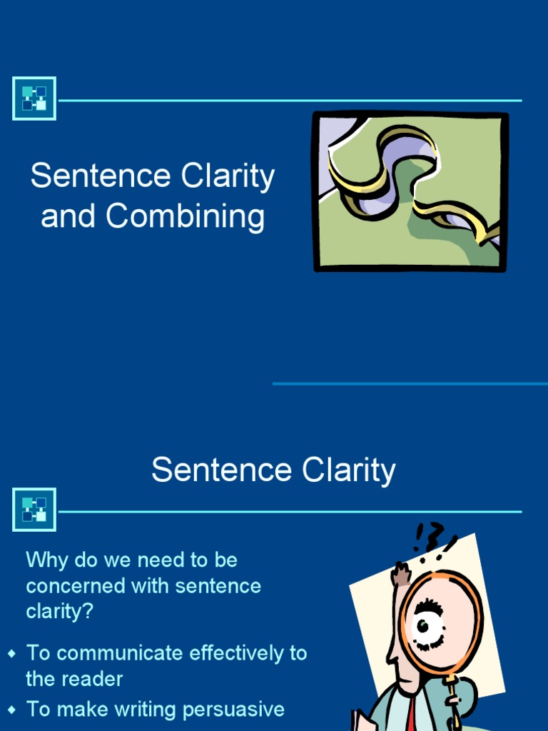 Sentence Clarity and Combining | PDF | Subject (Grammar) | Sentence ...