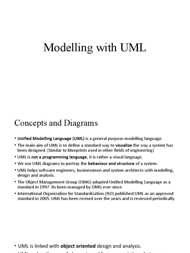 Modelling With UML in Software Engineering | PDF | Unified Modeling Language | Abstraction ...