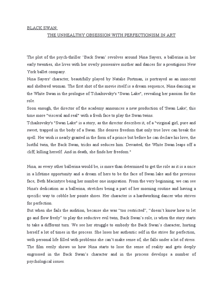 Black Swan | PDF | Bulimia Nervosa | Psychosis