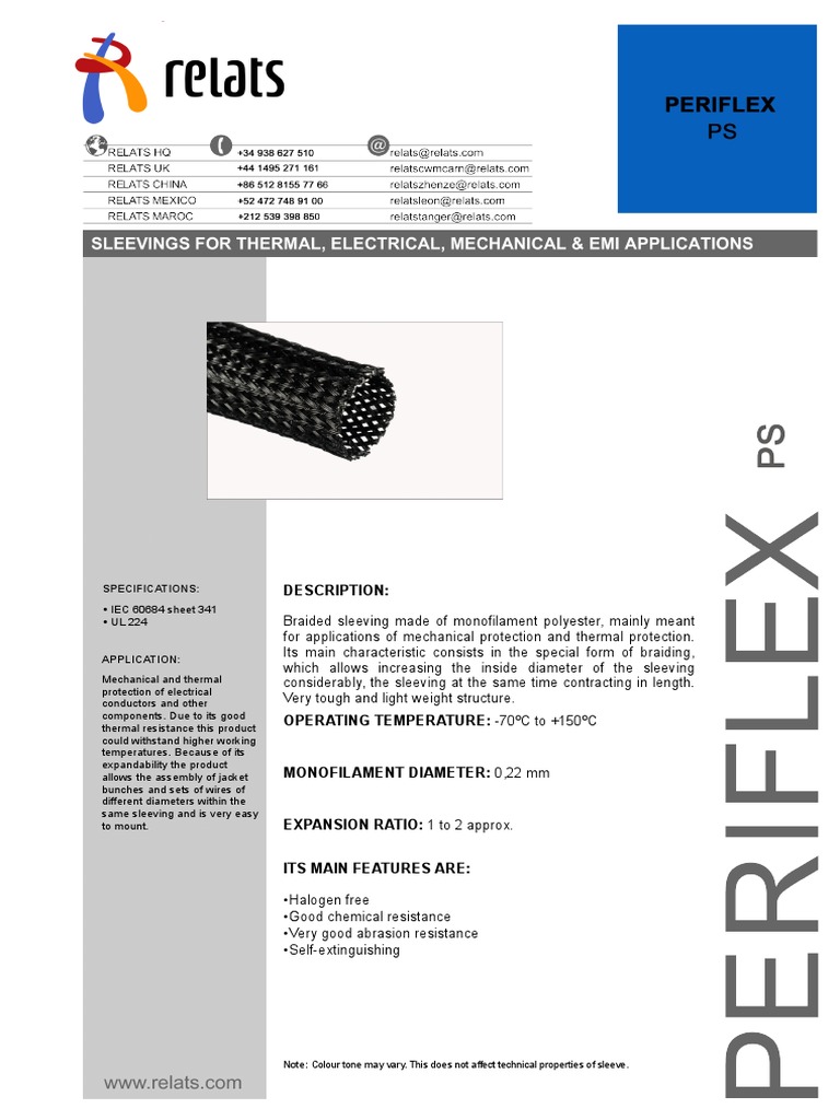 Periflex PS r11 | PDF | Electrical Resistance And Conductance | Gasoline