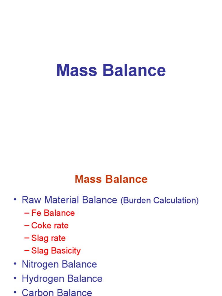 Mass Balance | PDF | Gasification | Atoms