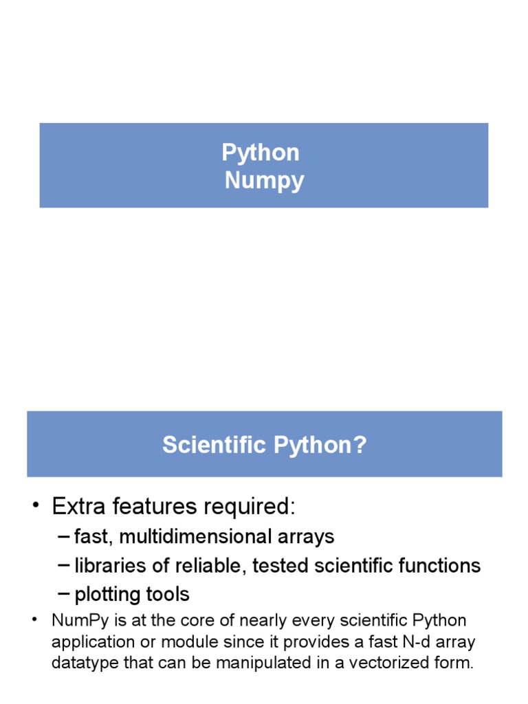 Python Numpy | PDF | Computing | Algebra