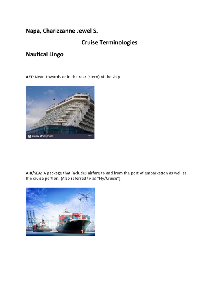Napa, Charizzanne Jewel S. Cruise Terminologies Nautical Lingo ...
