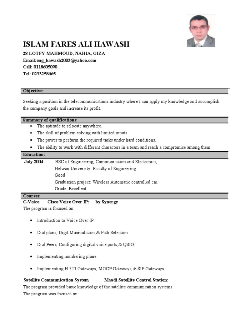 Islam Fares Ali Hawash | PDF | Voice Over Ip | Telecommunication