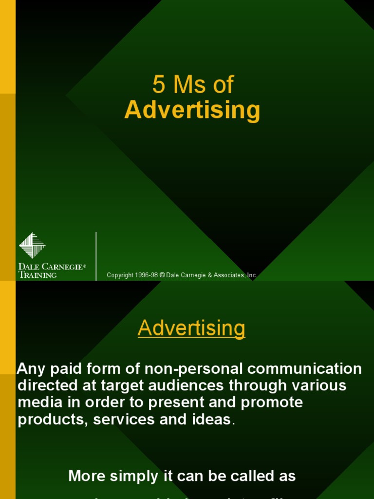 5Ms of Ad | PDF | Advertising | Mass Media