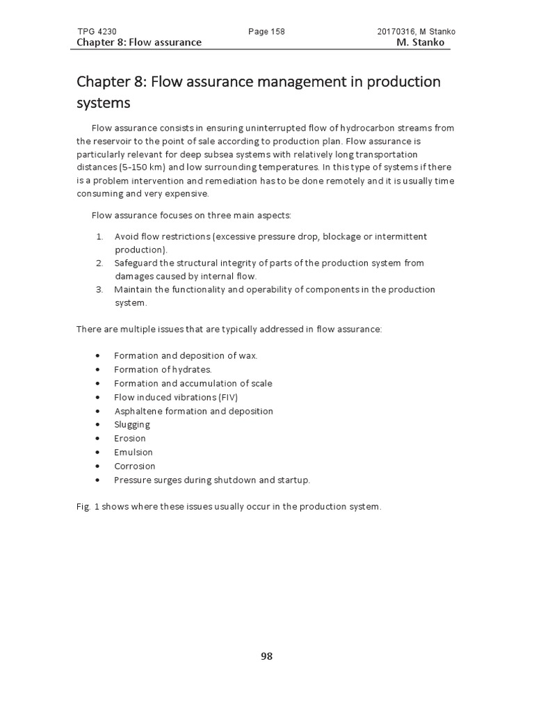 Flow Assurance | PDF | Pipeline Transport | Chemistry