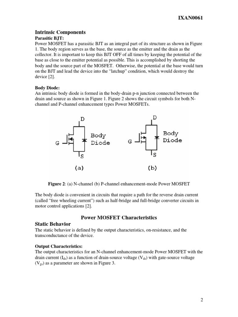 Power MOSFET Overview and Characteristics | PDF | Science & Mathematics ...