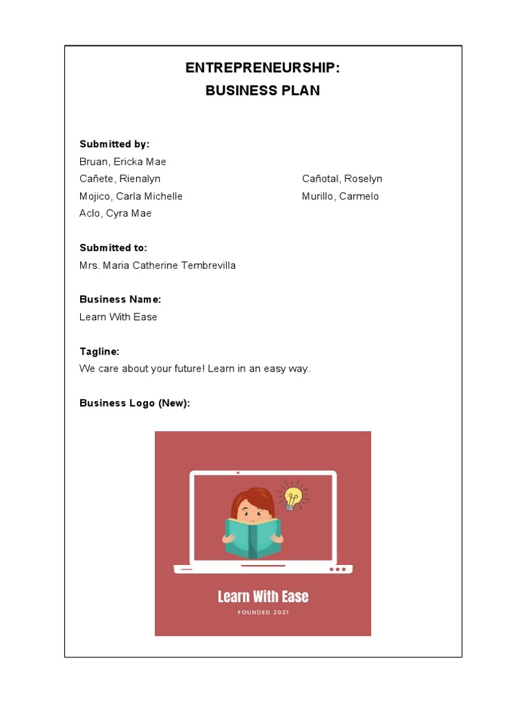 Entrepreneurship: Business Plan: Submitted by | PDF | Social Media ...