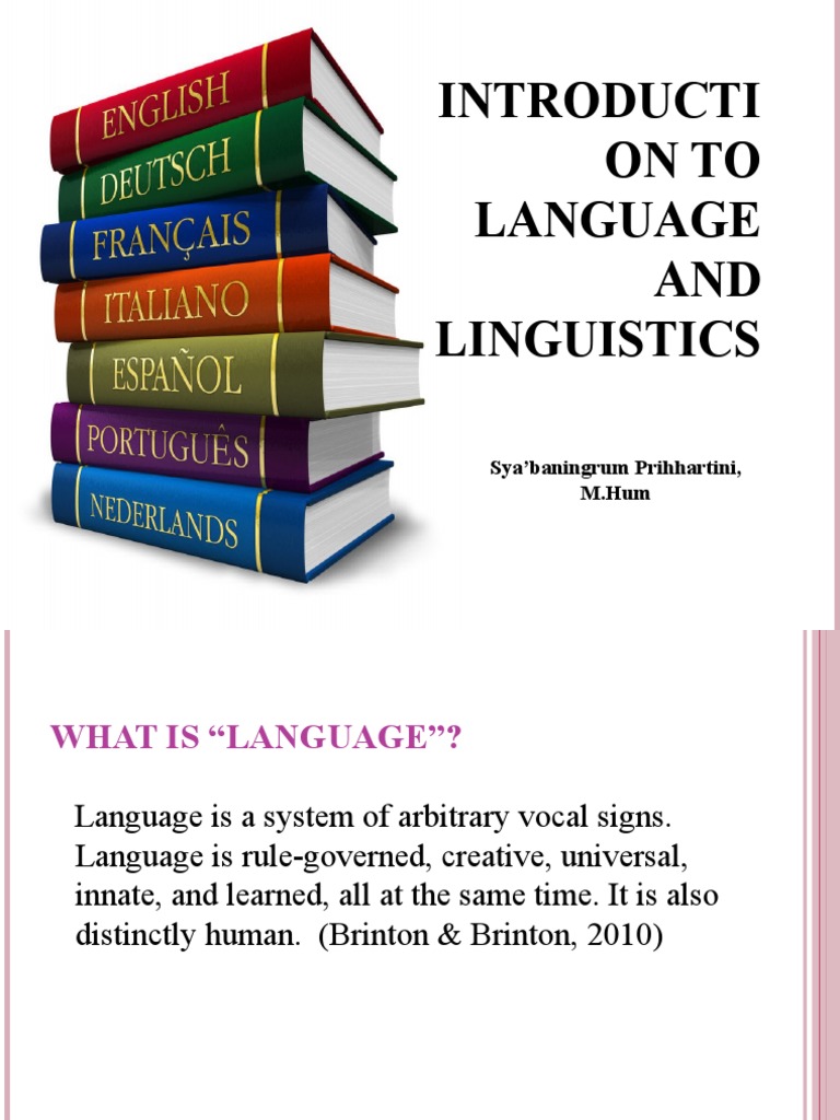 Introduction To Language and Linguistics | PDF | Linguistics ...