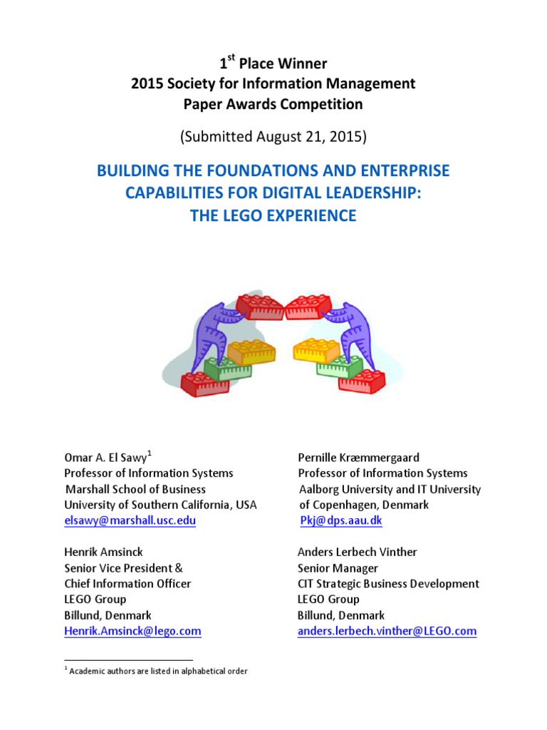 Case Lego - Lego Digital Leadership & Transformation | PDF | Strategic ...