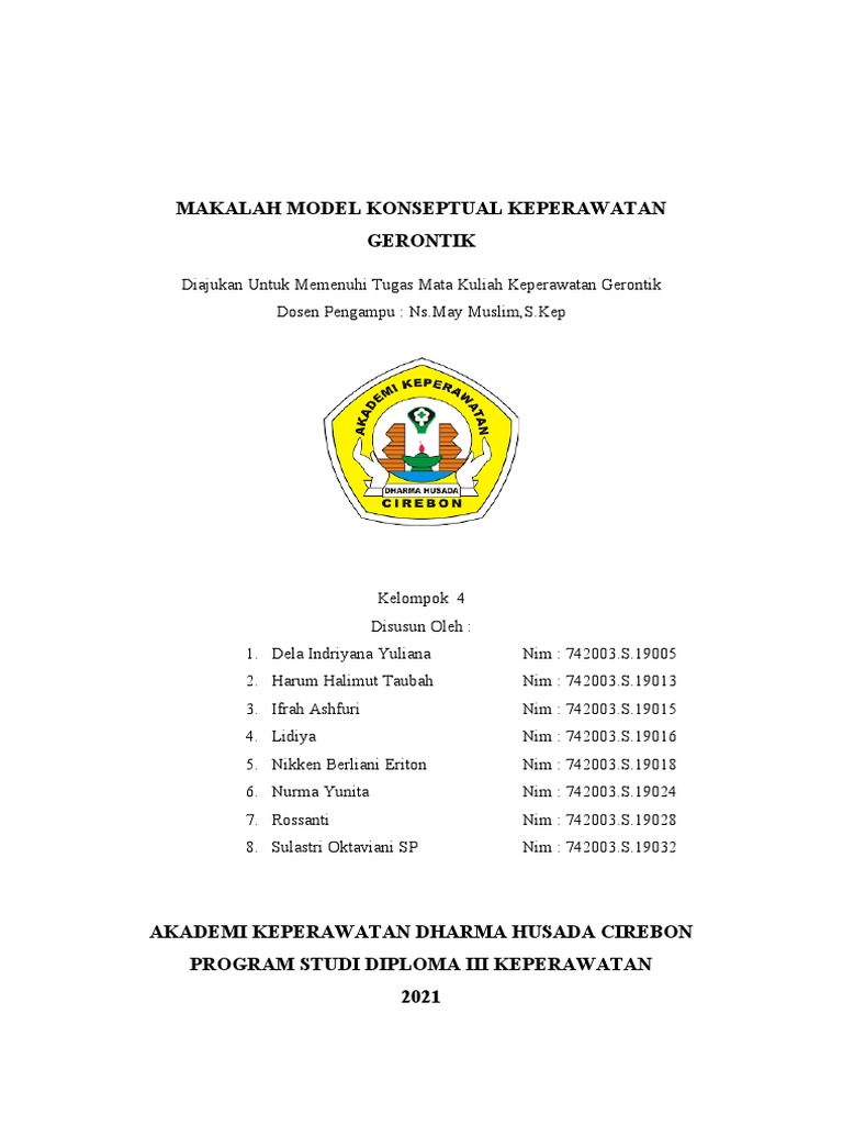 Gerontik - Model Konseptual Ger | PDF | Karier & Perkembangan | Pengembangan Diri