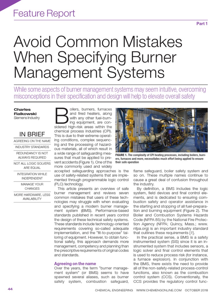 Avoid Common Mistakes When Specifying Burner Management System | PDF | Programmable Logic ...